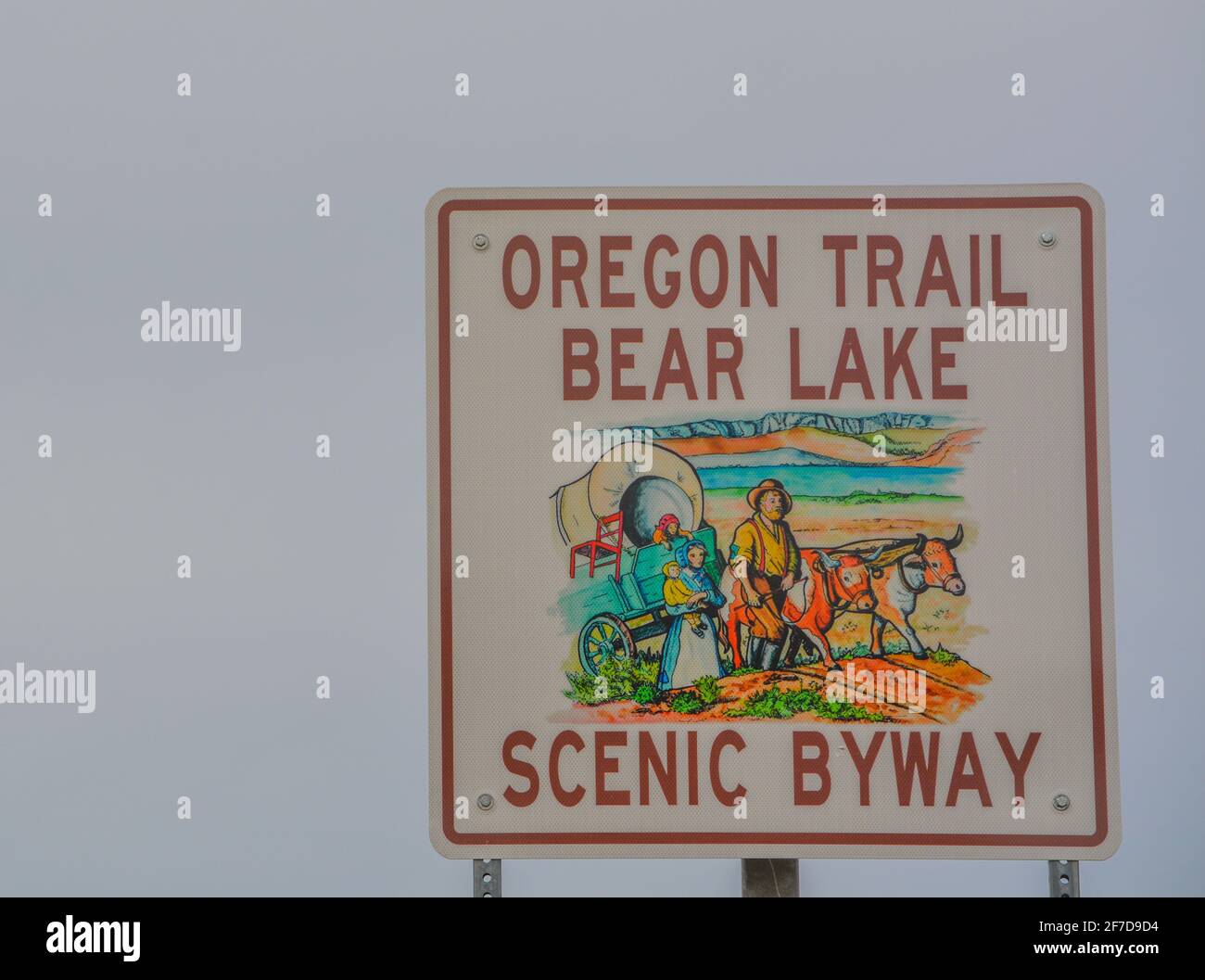 The Sign for Oregon Trail Bear Lake, Scenic Byway in Henefer, Utah ...