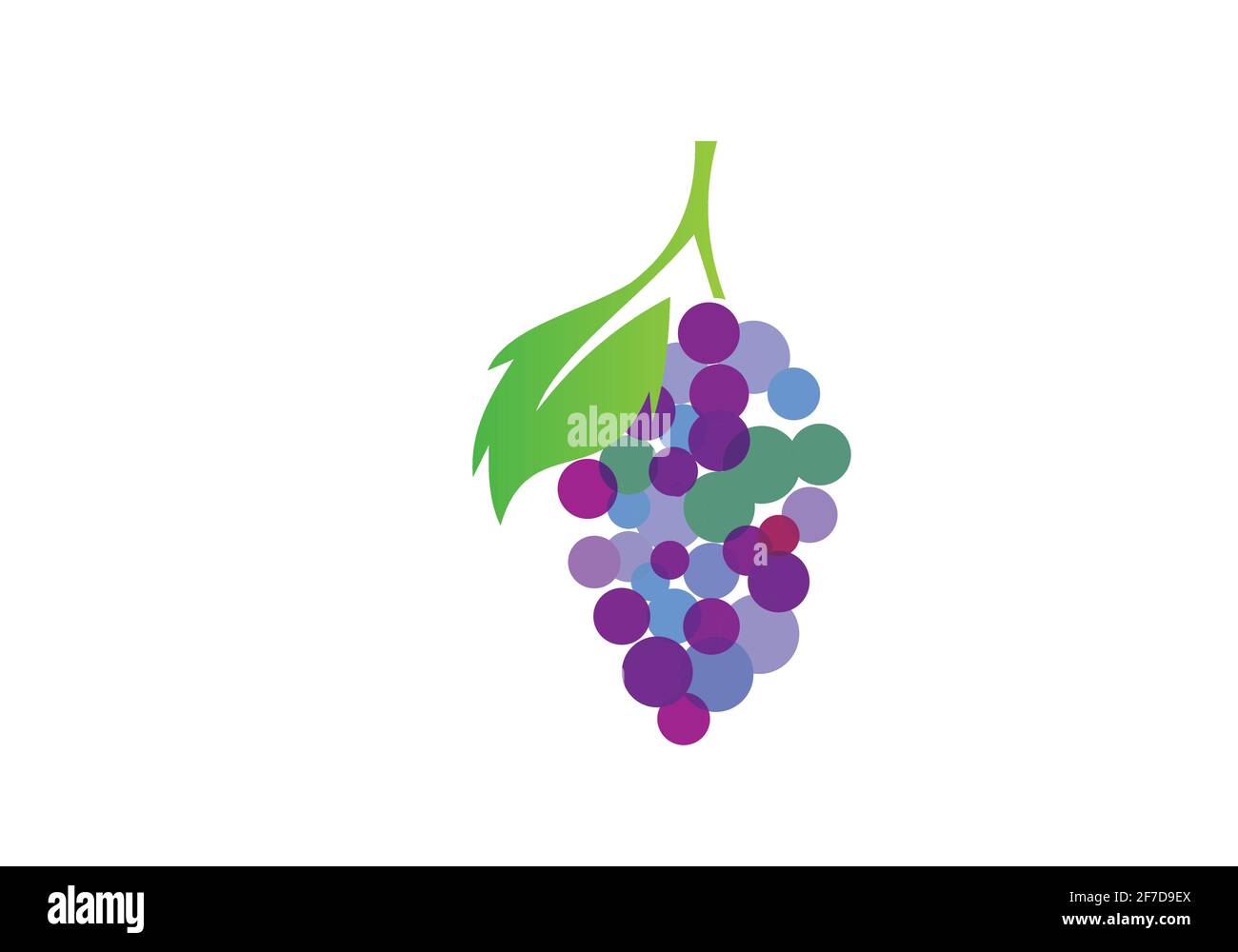 Grapes Vector Logo Icon template isolated. Nature Grapes Line Logotype ...