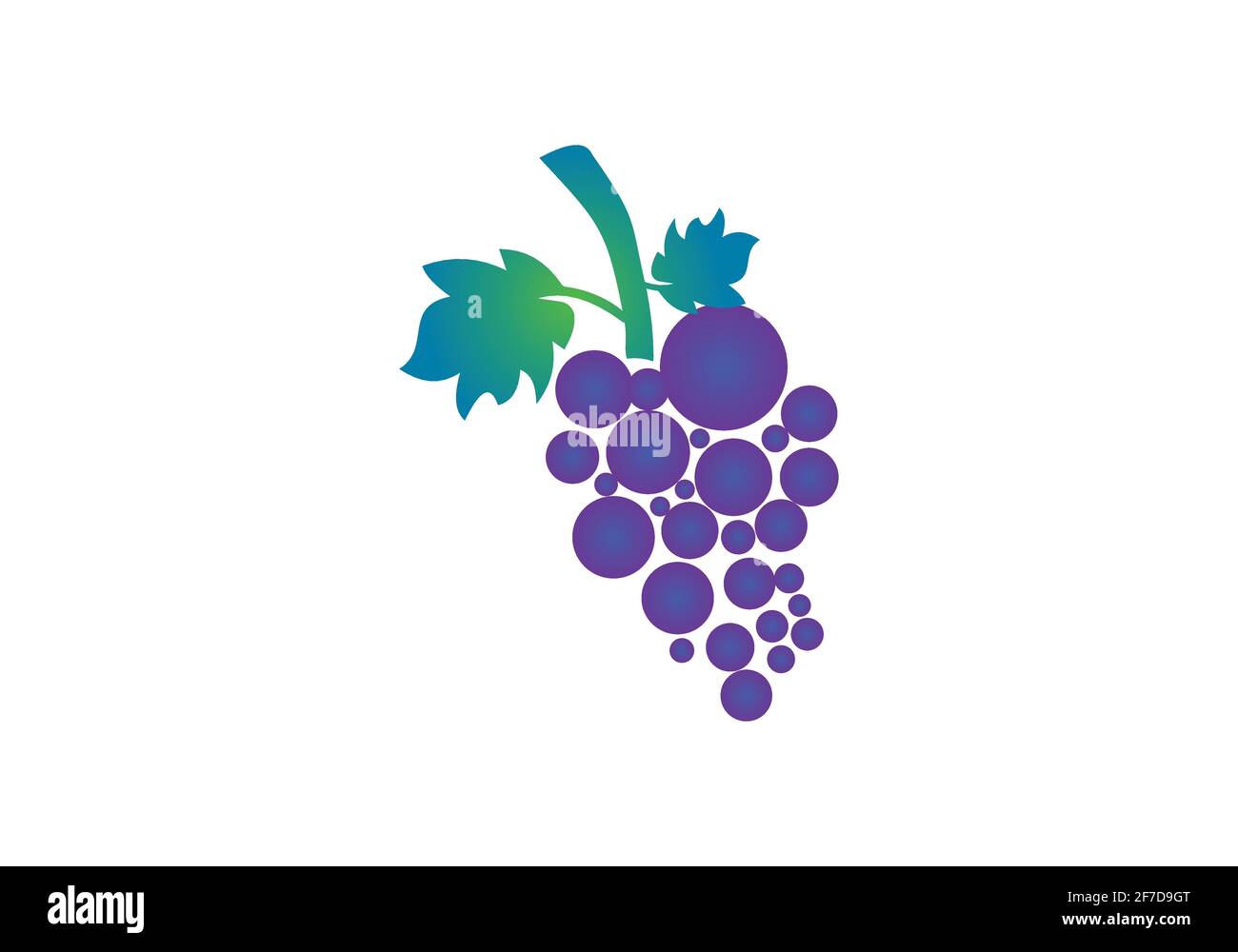 Grapes Vector Logo Icon template isolated. Nature Grapes Line Logotype ...