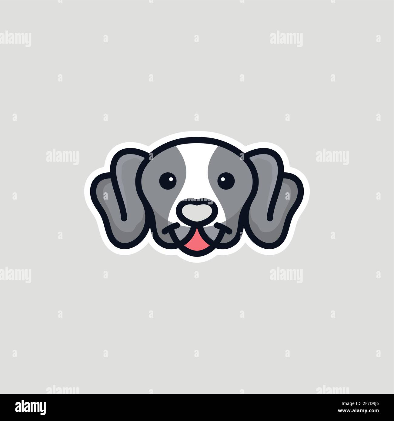 Cute Dog Logo Design Vector Illustration Stock Vector Image & Art - Alamy
