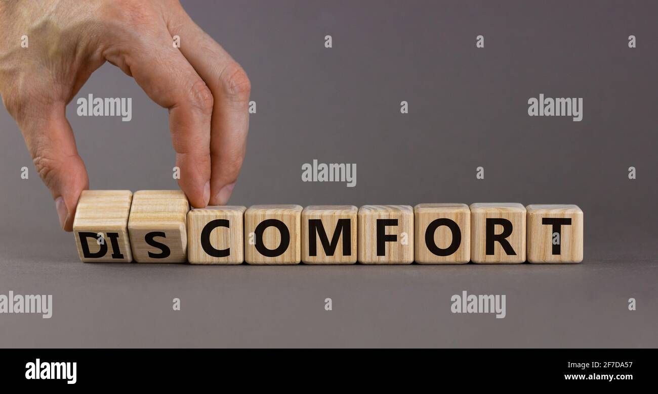 From discomfort to comfort symbol. Psychologist turns a cube and ...