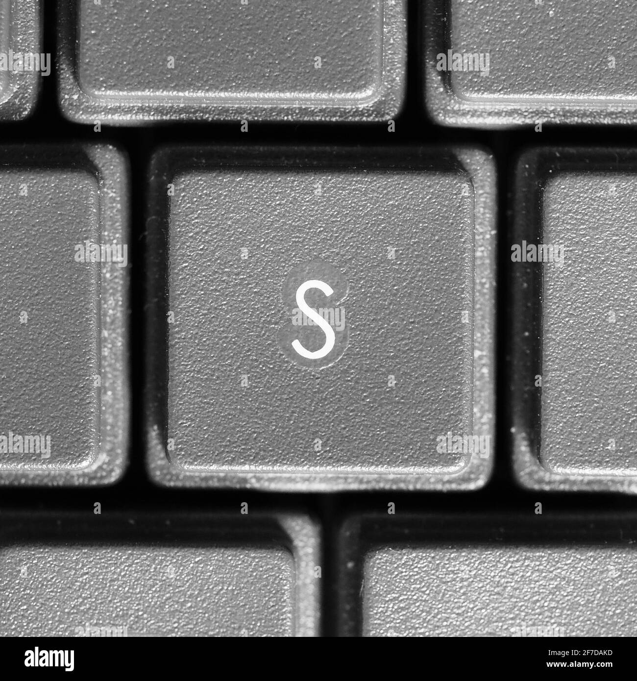 Letter S key on computer keyboard keypad Stock Photo - Alamy