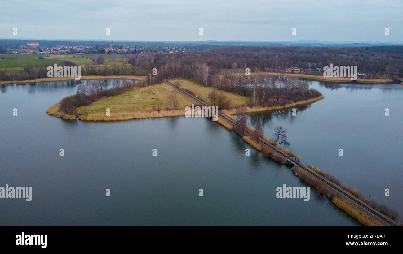 Muehlberg at Elbe Cycle Route Elberadweg between Riesa and Belgern ...