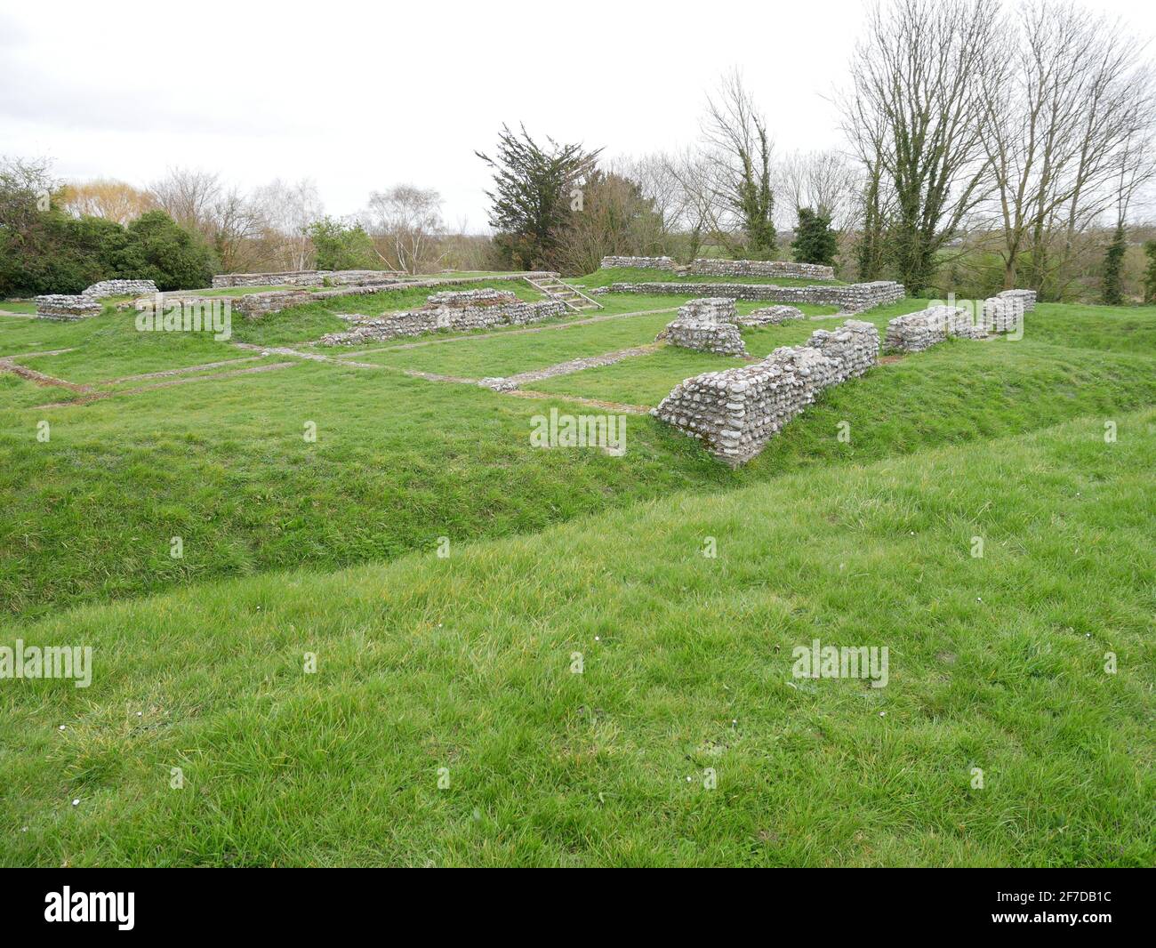 Richborough Roman Fort Stock Photo - Alamy