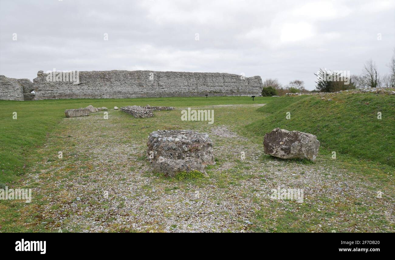 Richborough Roman Fort Stock Photo - Alamy