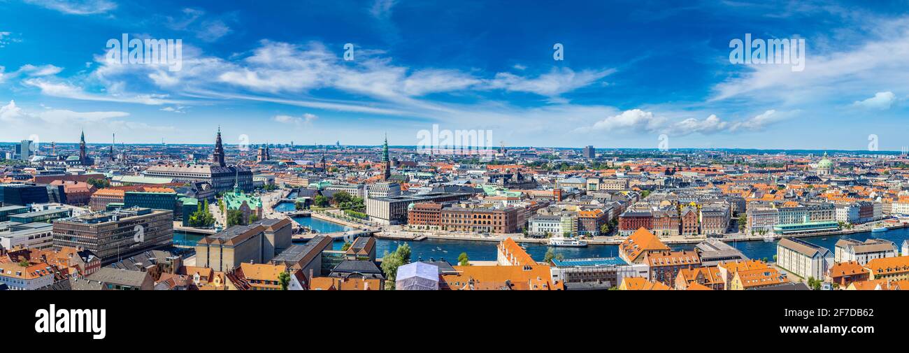 Large panorama view of Copenhagen in Denmark Stock Photo - Alamy