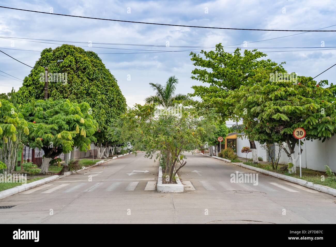 typical street of Puerto Lopez, Meta, Colombia Stock Photo - Alamy