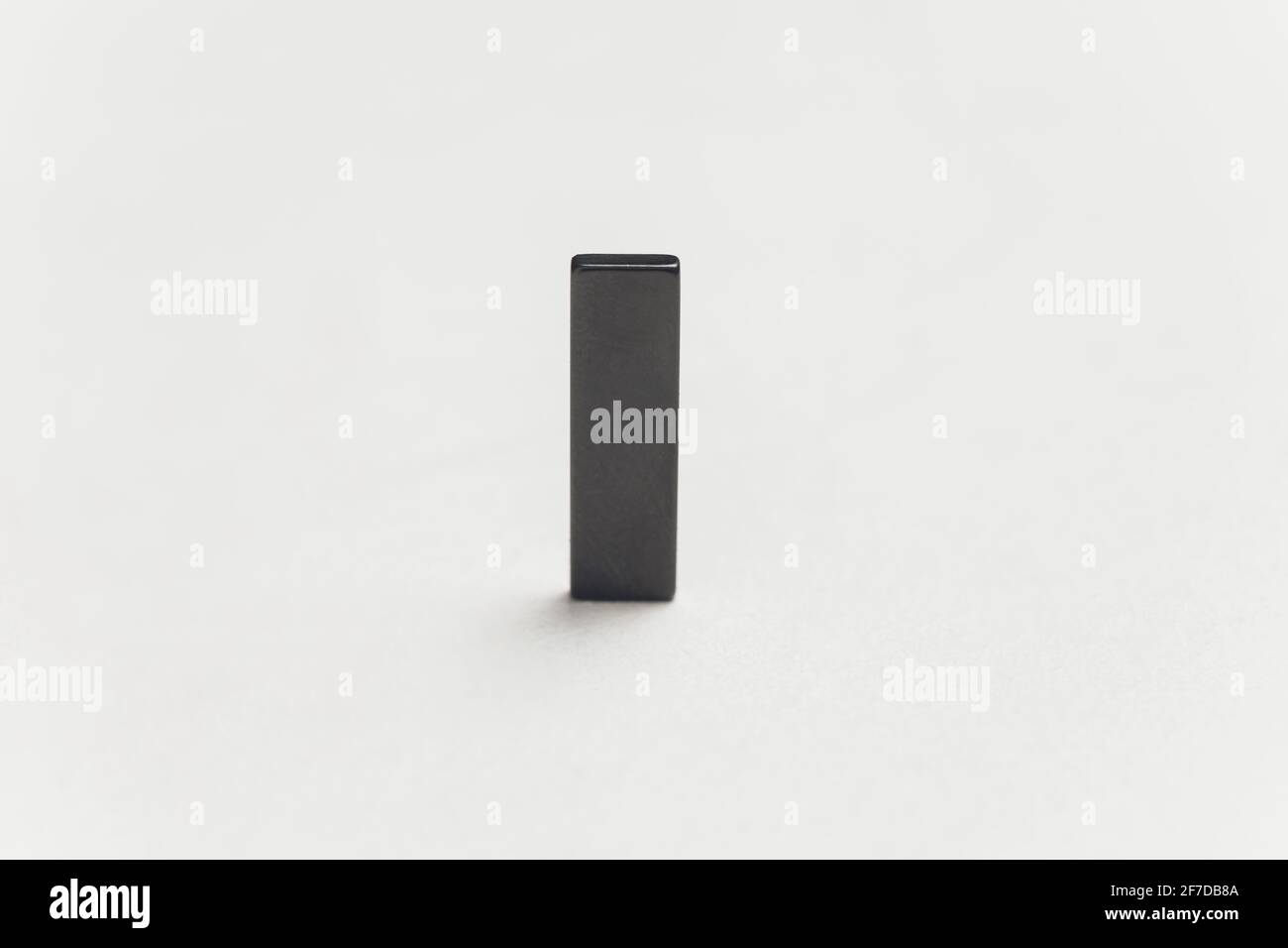 ferrite rectangular magnet with north and south pole isolated on white ...