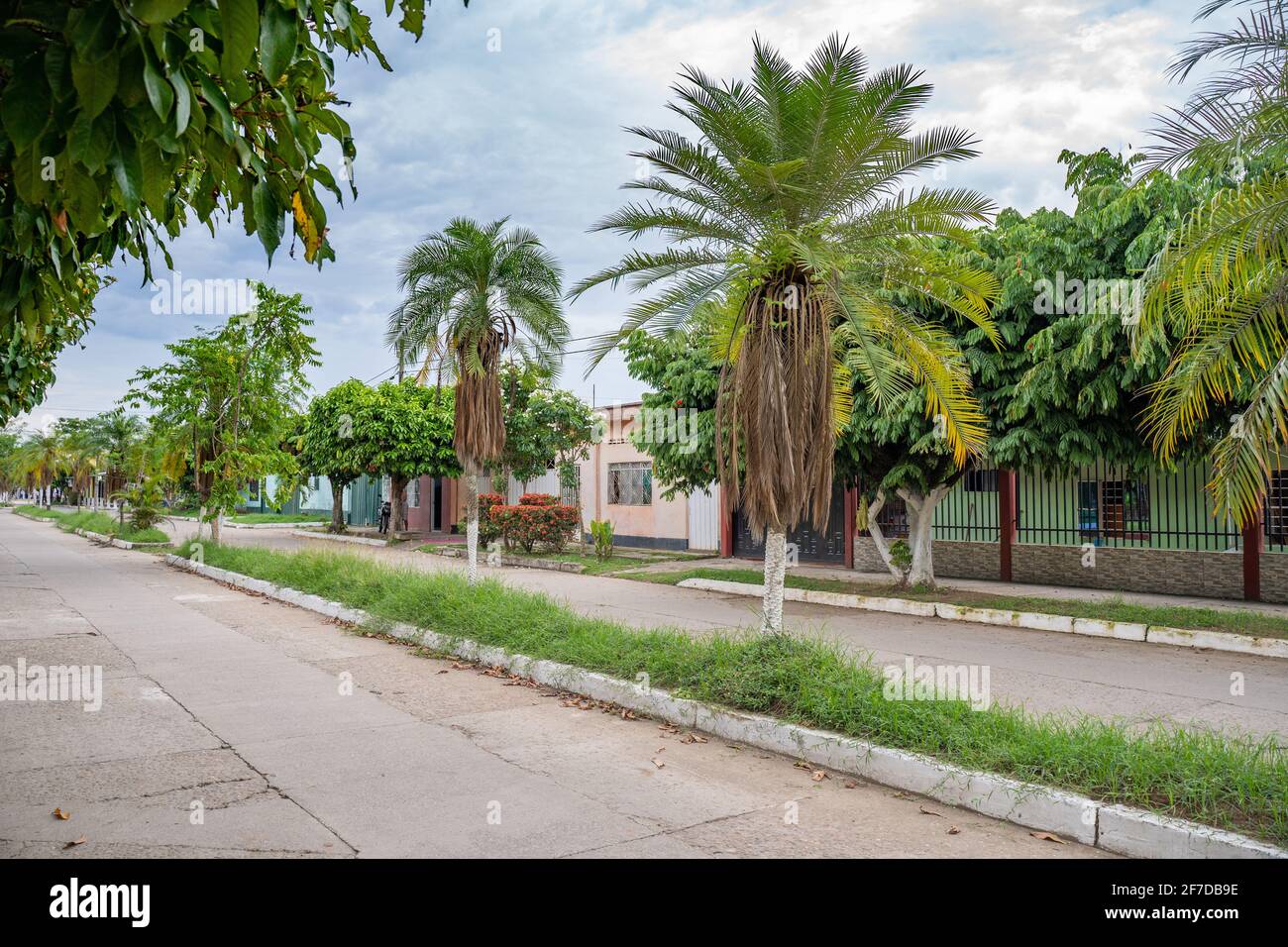 typical street of Puerto Lopez, Meta, Colombia Stock Photo - Alamy