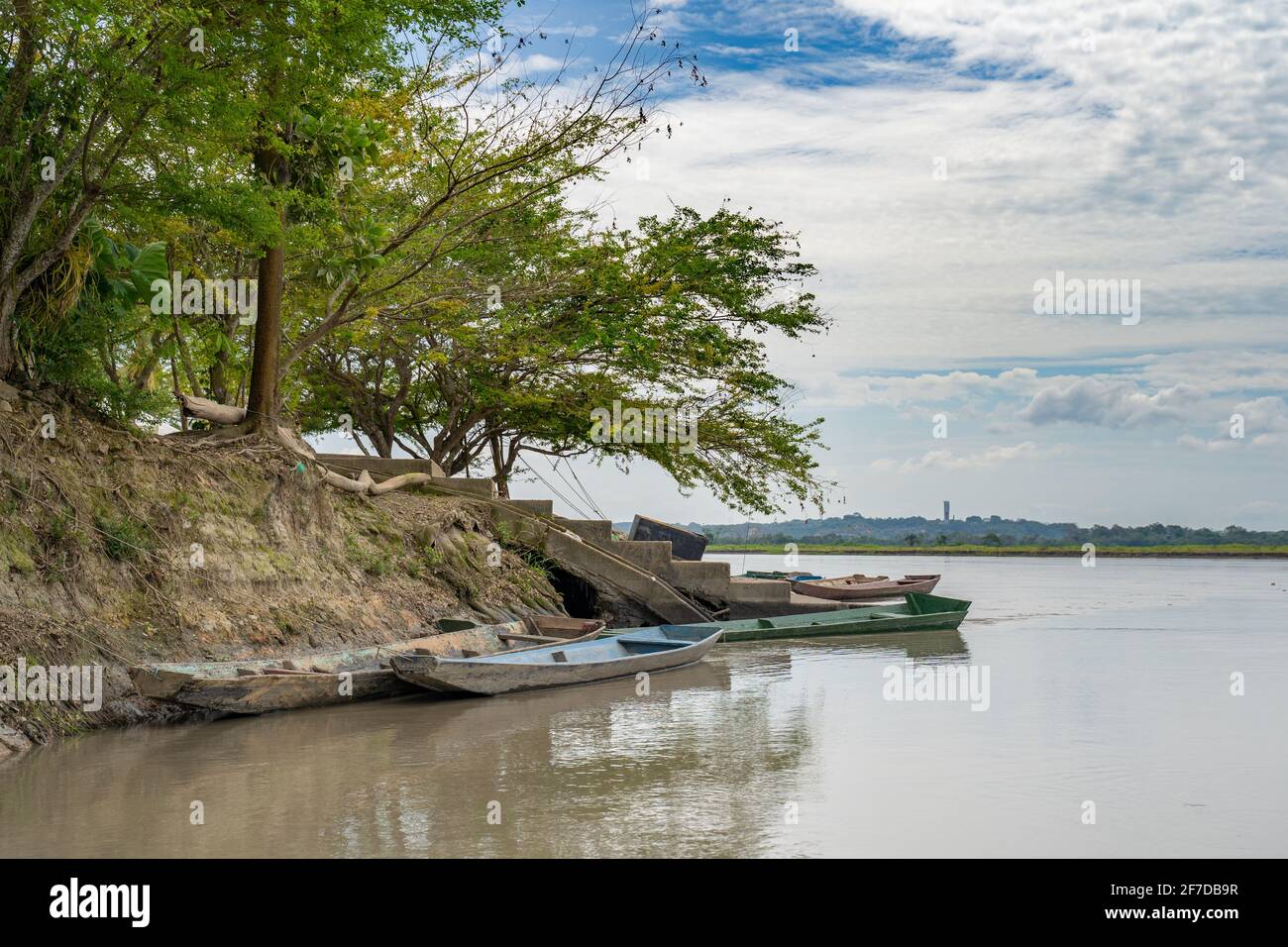 banks of Metica river at Puerto Lopez, Meta, Colombia Stock Photo - Alamy