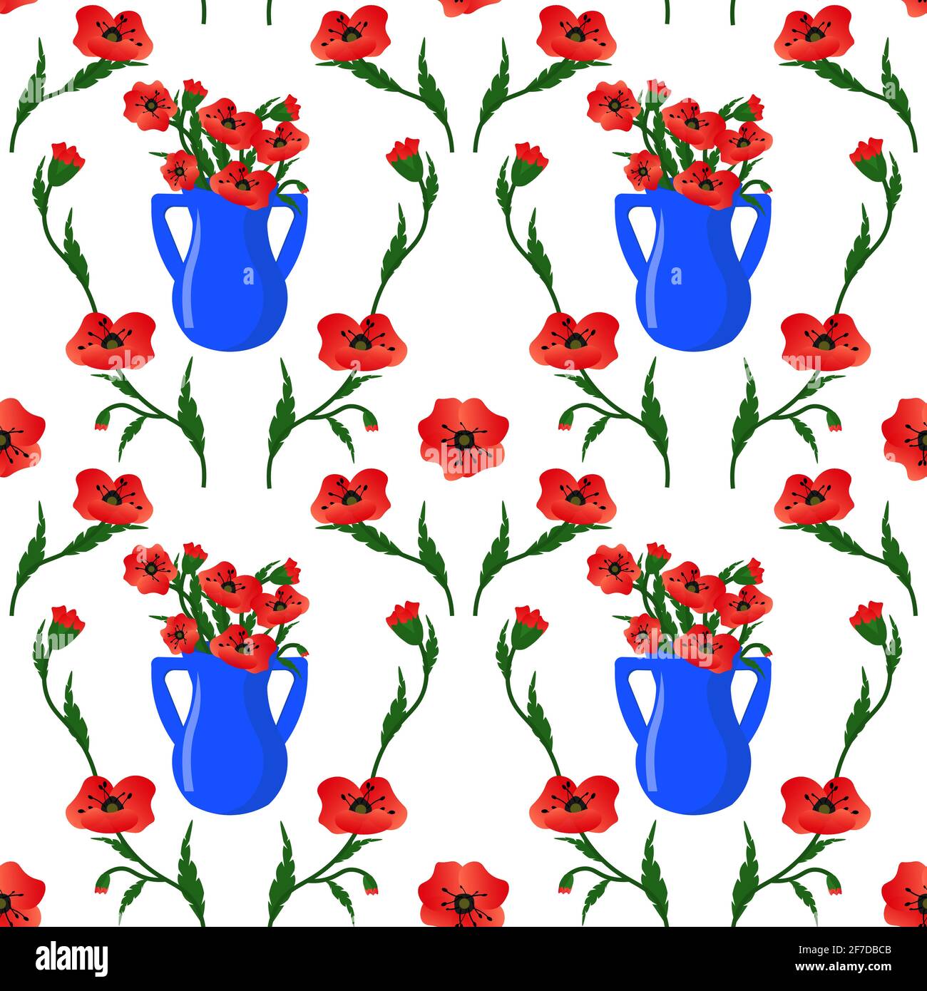 Poppy red bloom in Stock Vector Images - Alamy