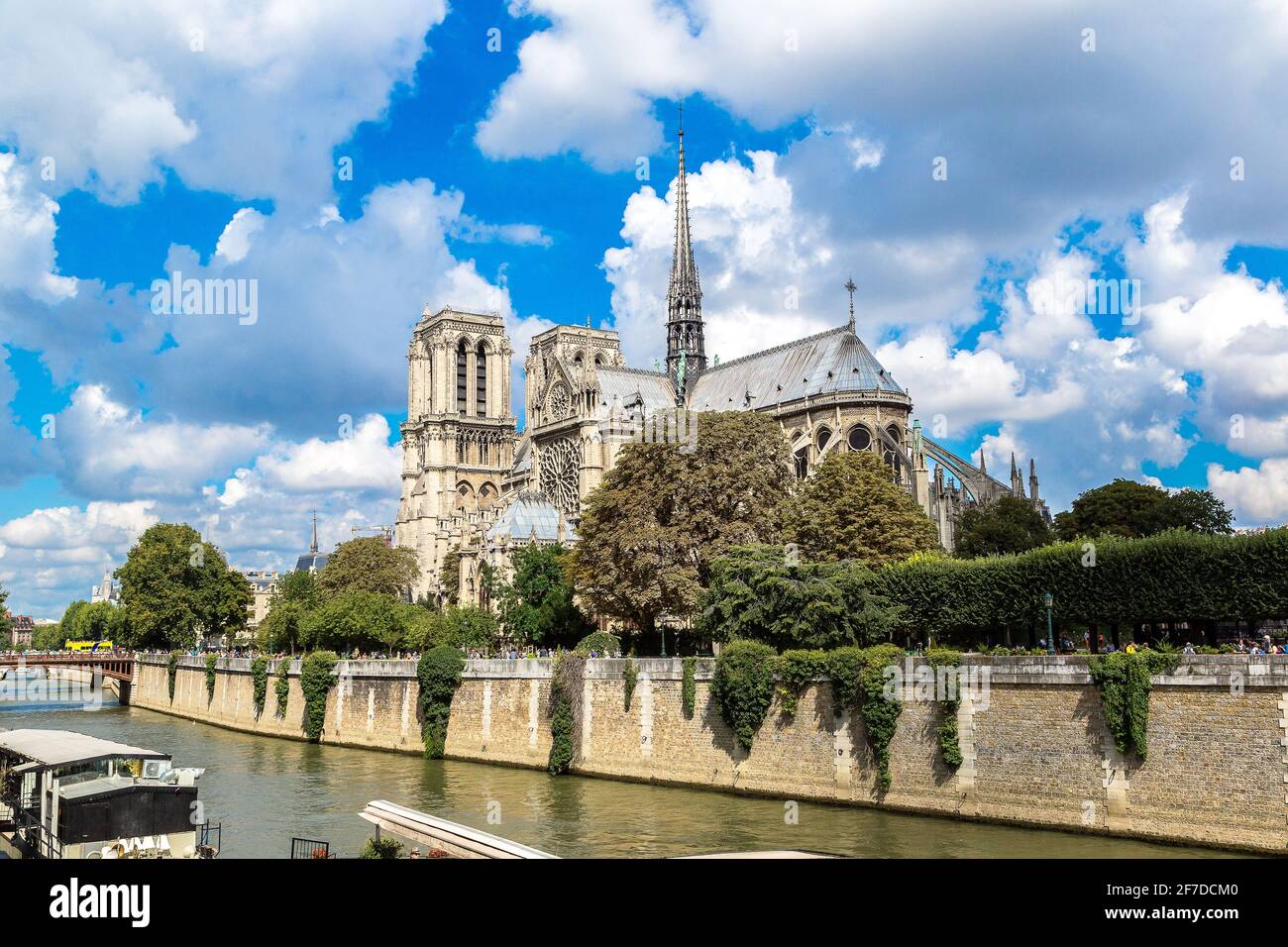 Seine and Notre Dame de Paris is the one of the most famous symbols of ...