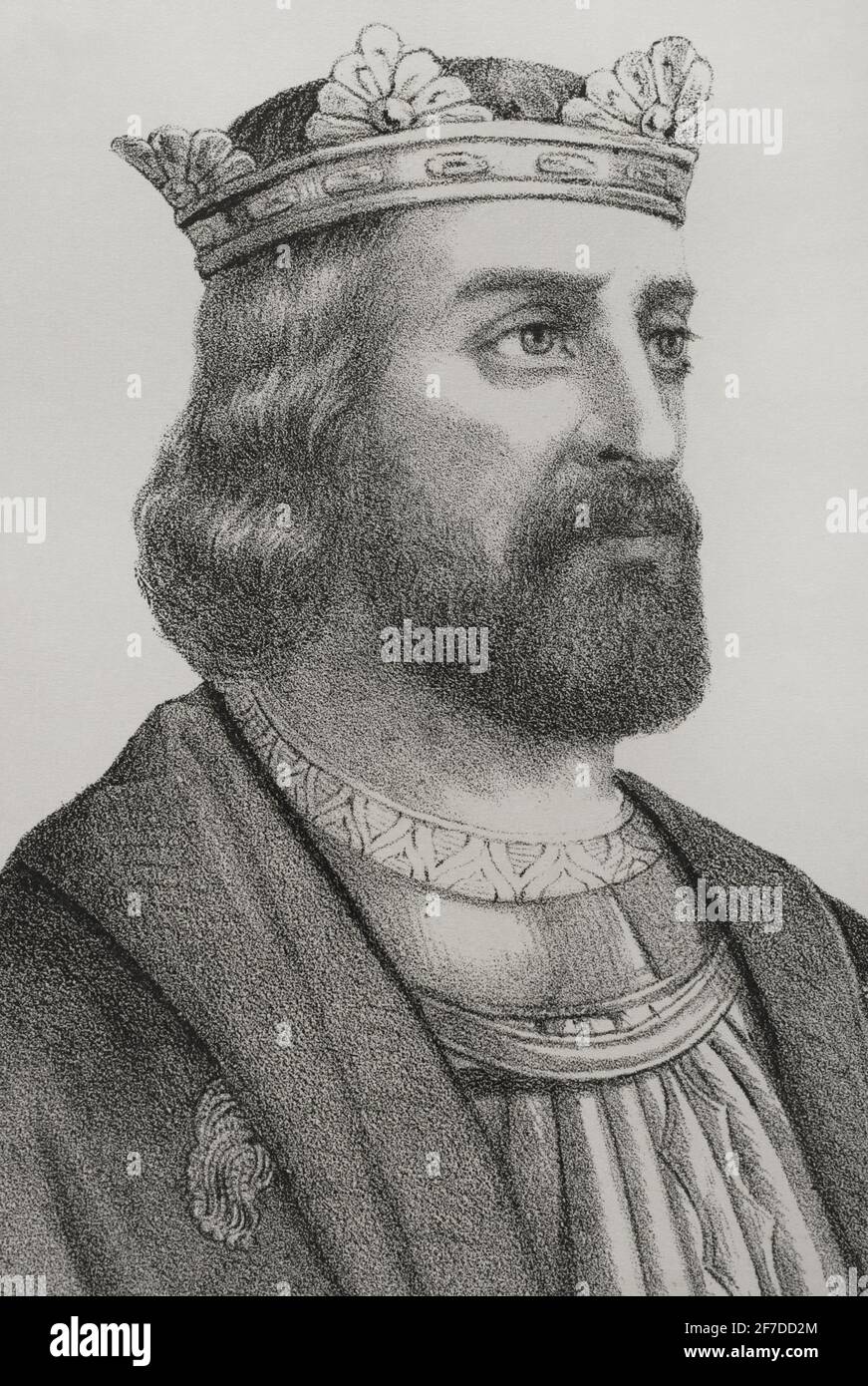 Alfonso VI of Leon (1040-1109). King of Leon (1065-1070) and king of ...