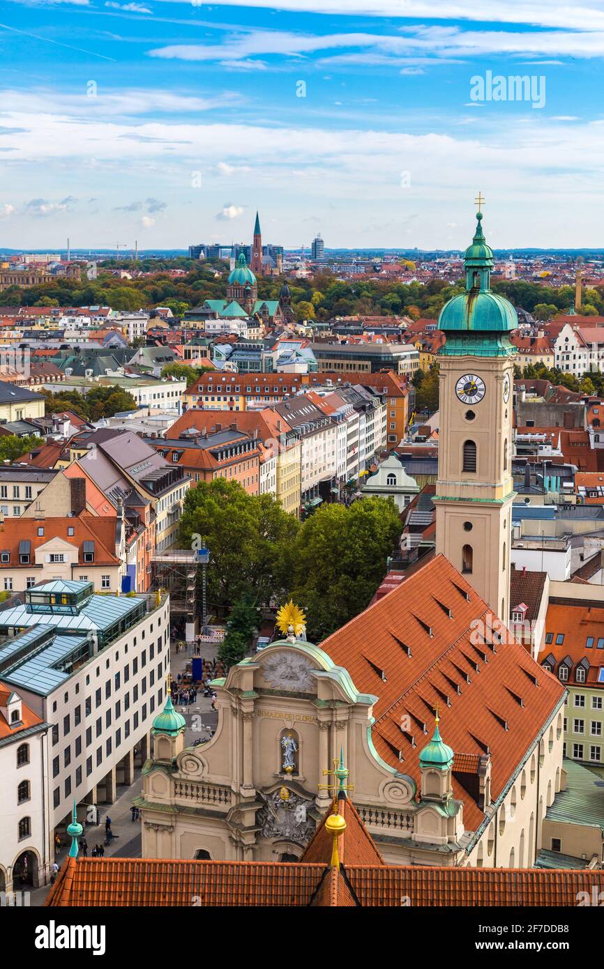 Aerial view of Munich in a summer day in Germany Stock Photo - Alamy