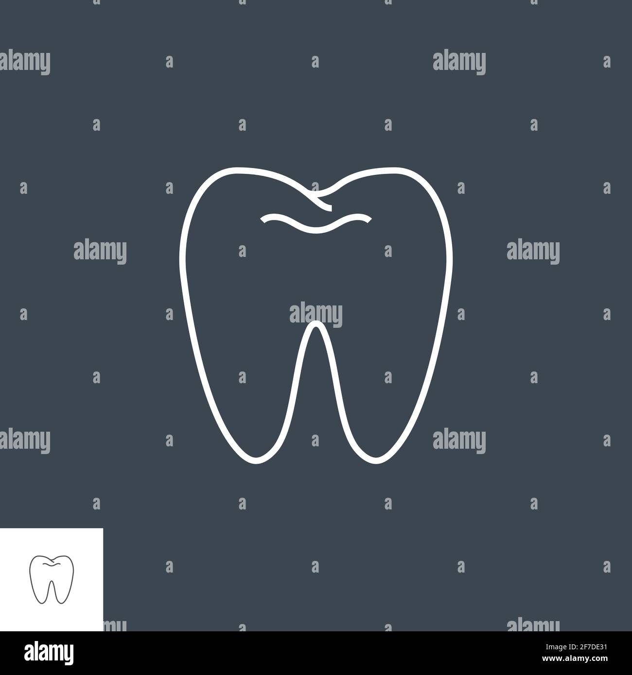Tooth Thin Line Vector Icon Stock Vector Image & Art - Alamy