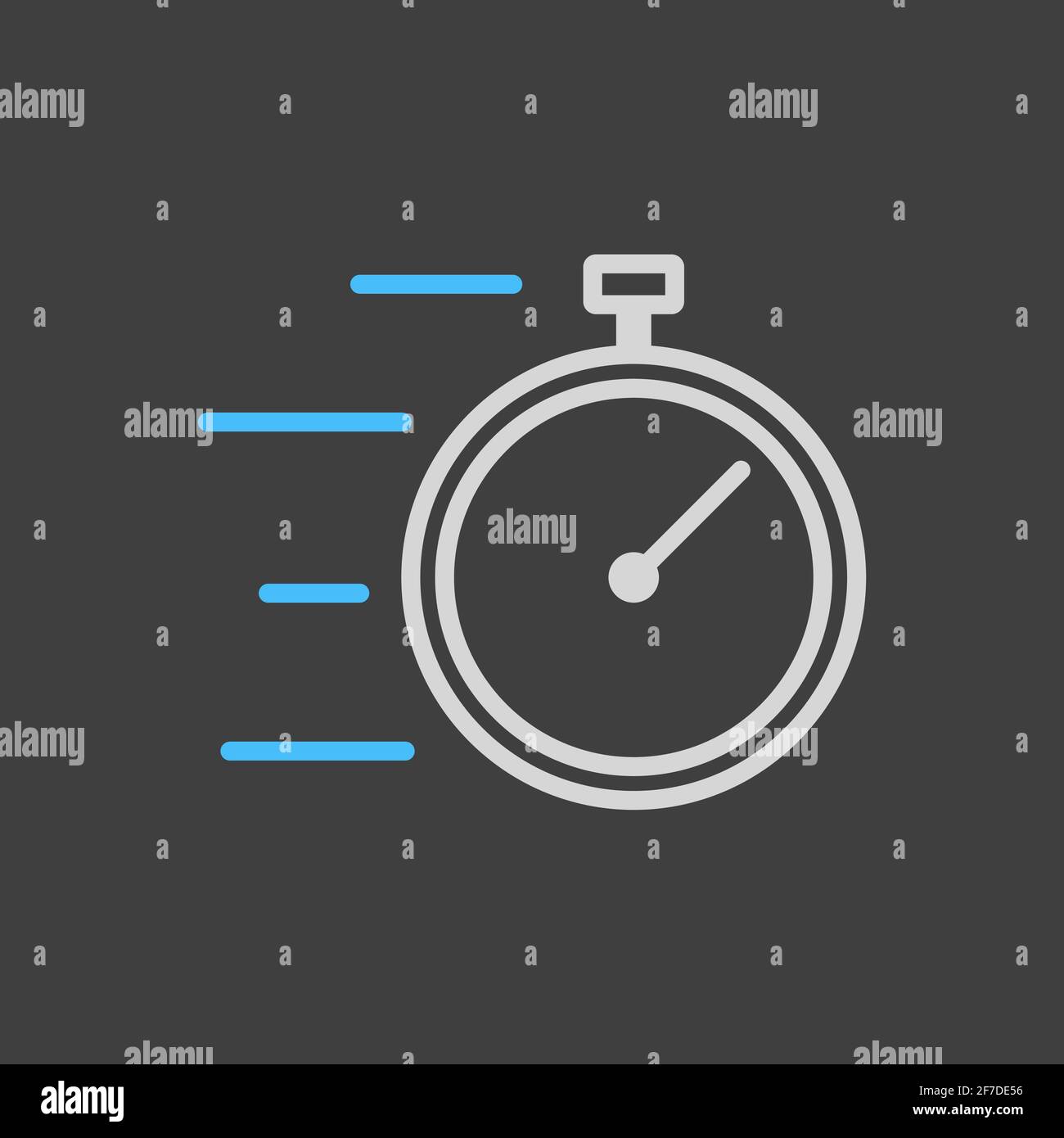 Fast delivery vector icon. Stopwatch with speed. Delivery sign. Graph ...