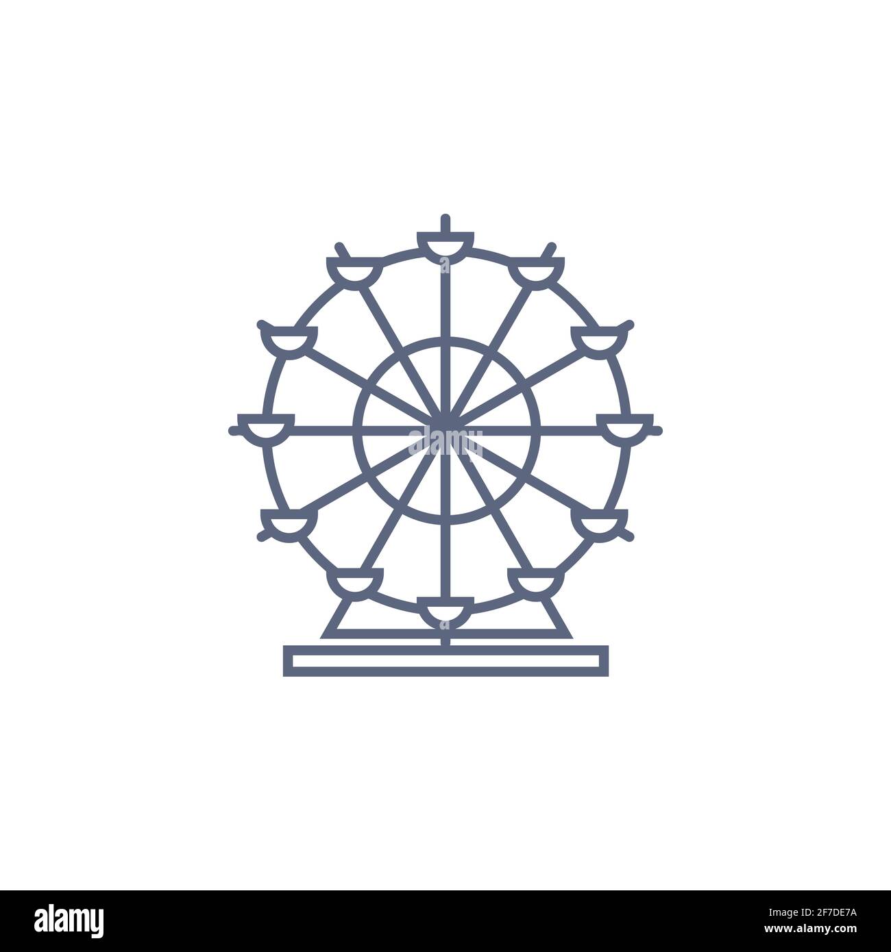 Simple Ferris Wheel Vector