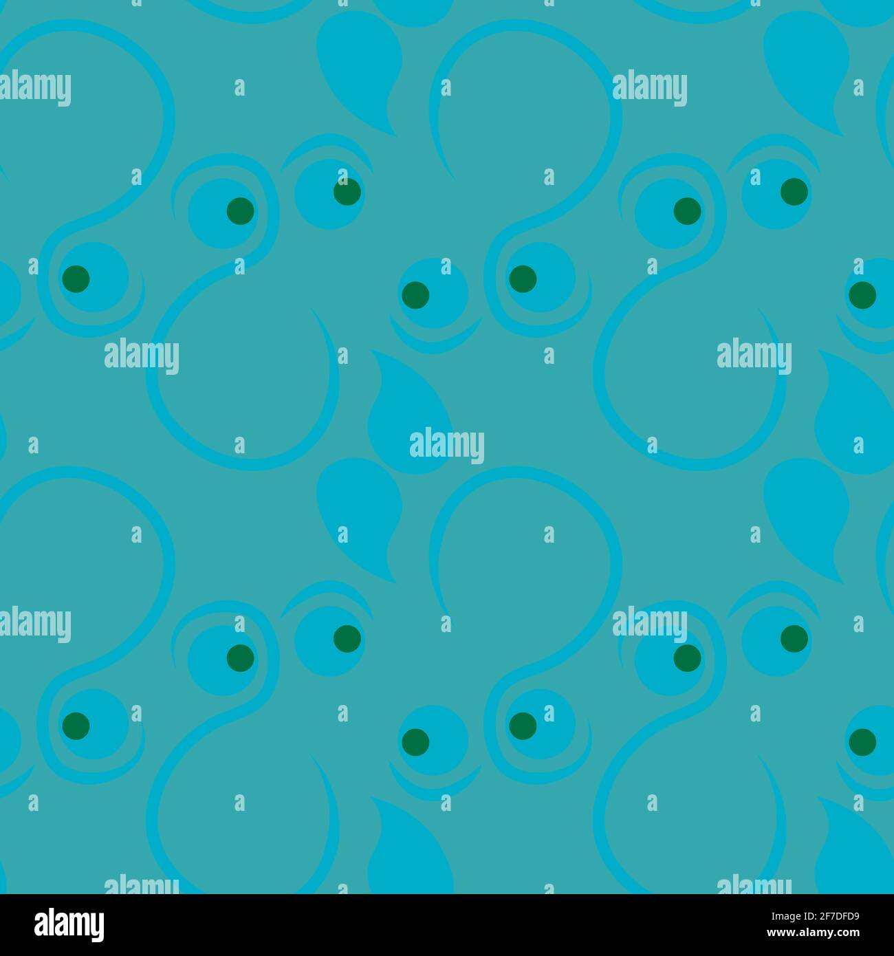 Seamless texture, pattern on a square background - face, look, surprise ...