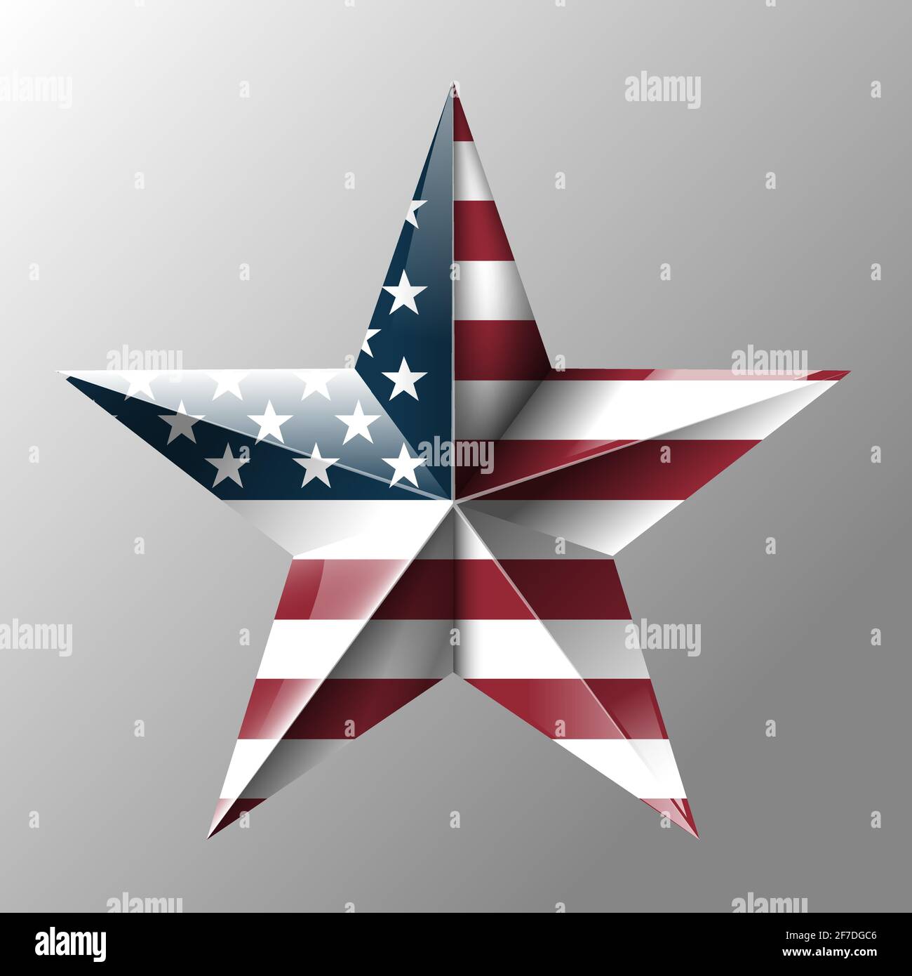 USA star in national colors of America. Independence day. Vector ...