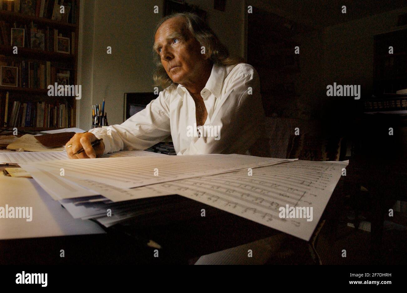 JOHN TAVENER AT HIS HOME IN DORSET. 10 June 2004 PILSTON Stock Photo ...