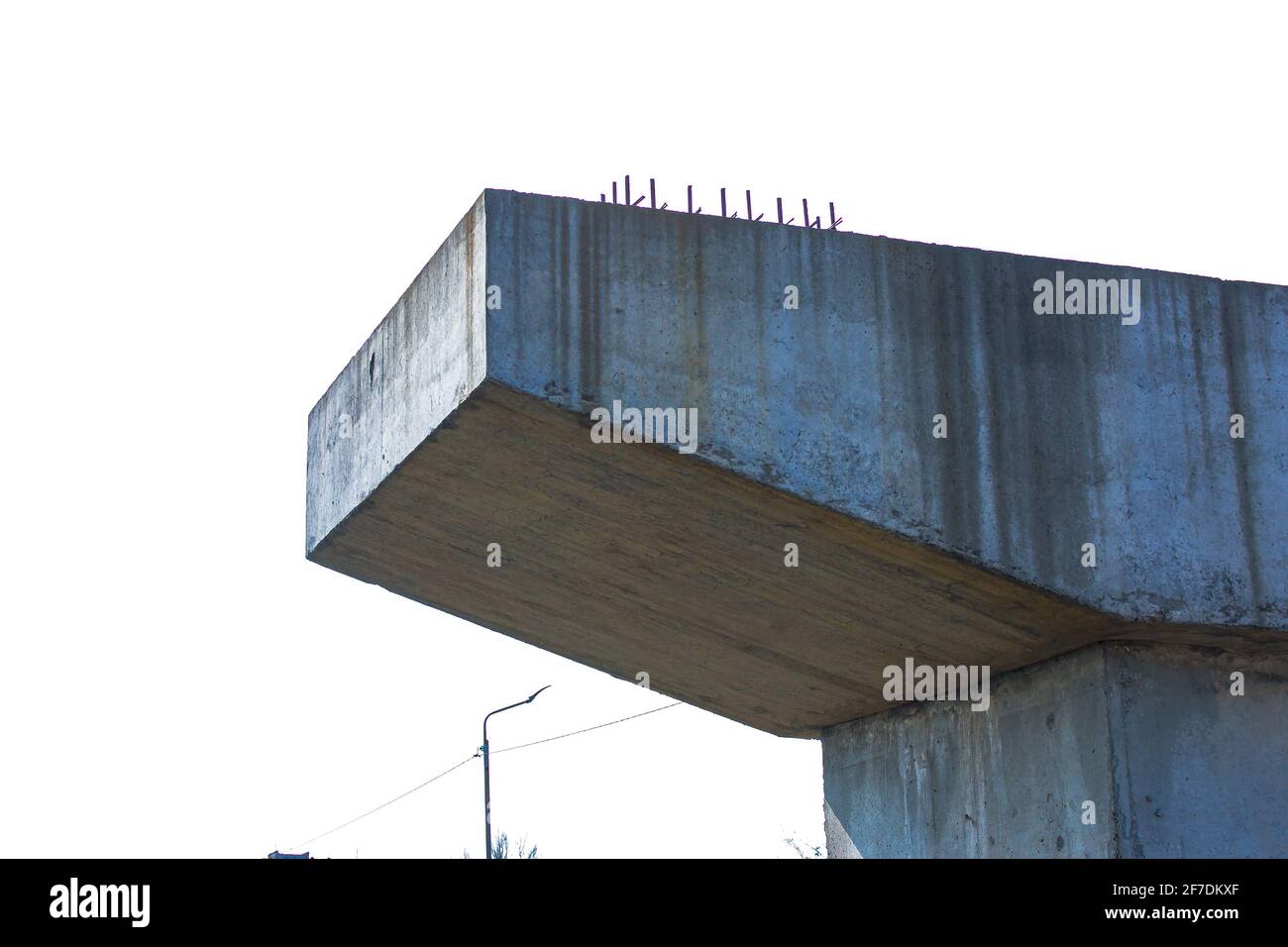 Highway overpass construction. Site of under construction viaduct Stock ...