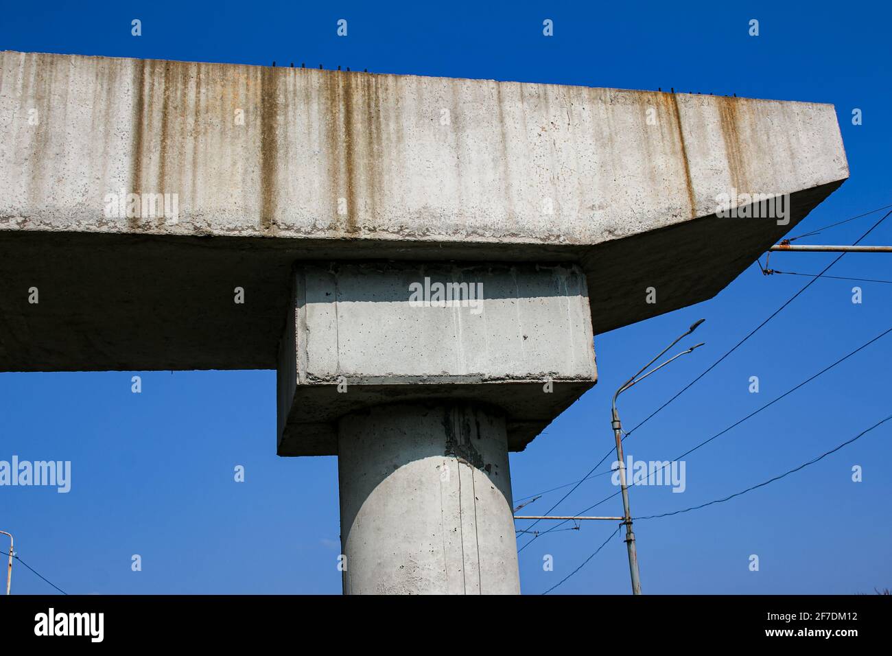 Highway overpass construction. Site of under construction viaduct Stock ...
