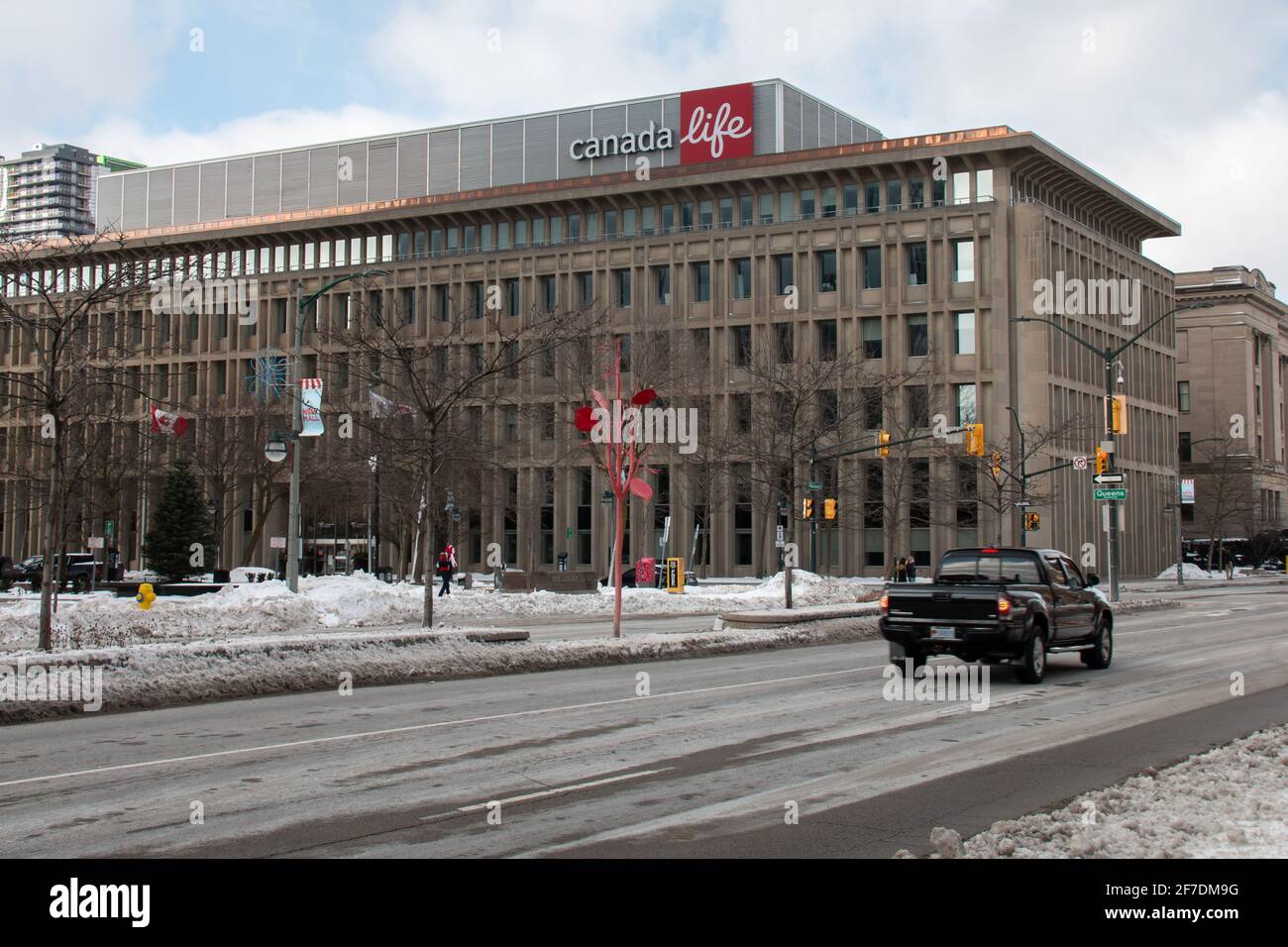 London, Ontario, Canada - February 6 2021: Street shot of the Canada ...