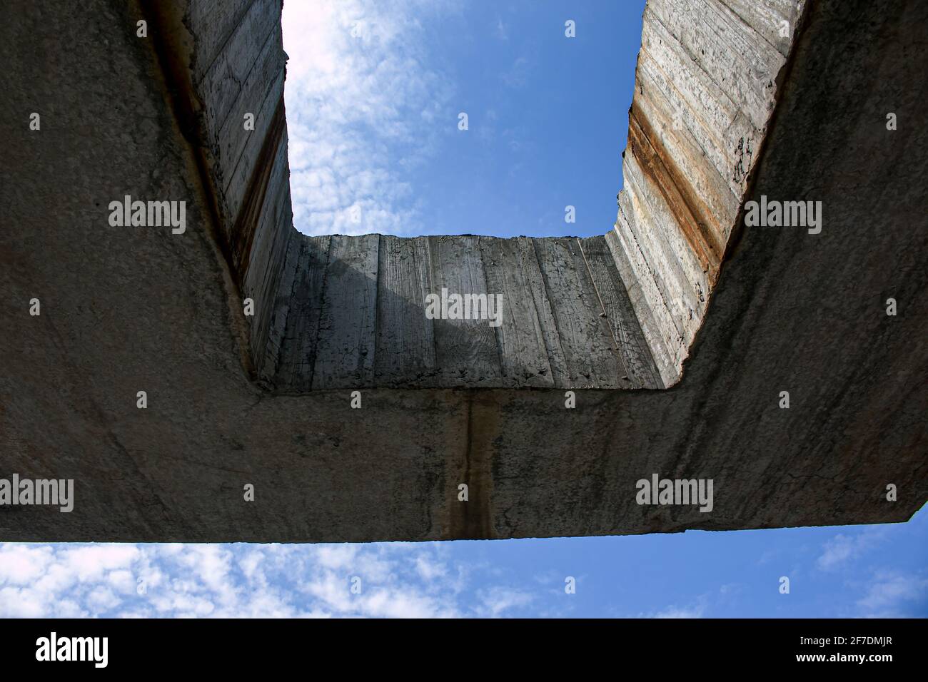 Highway overpass construction. Site of under construction viaduct Stock ...