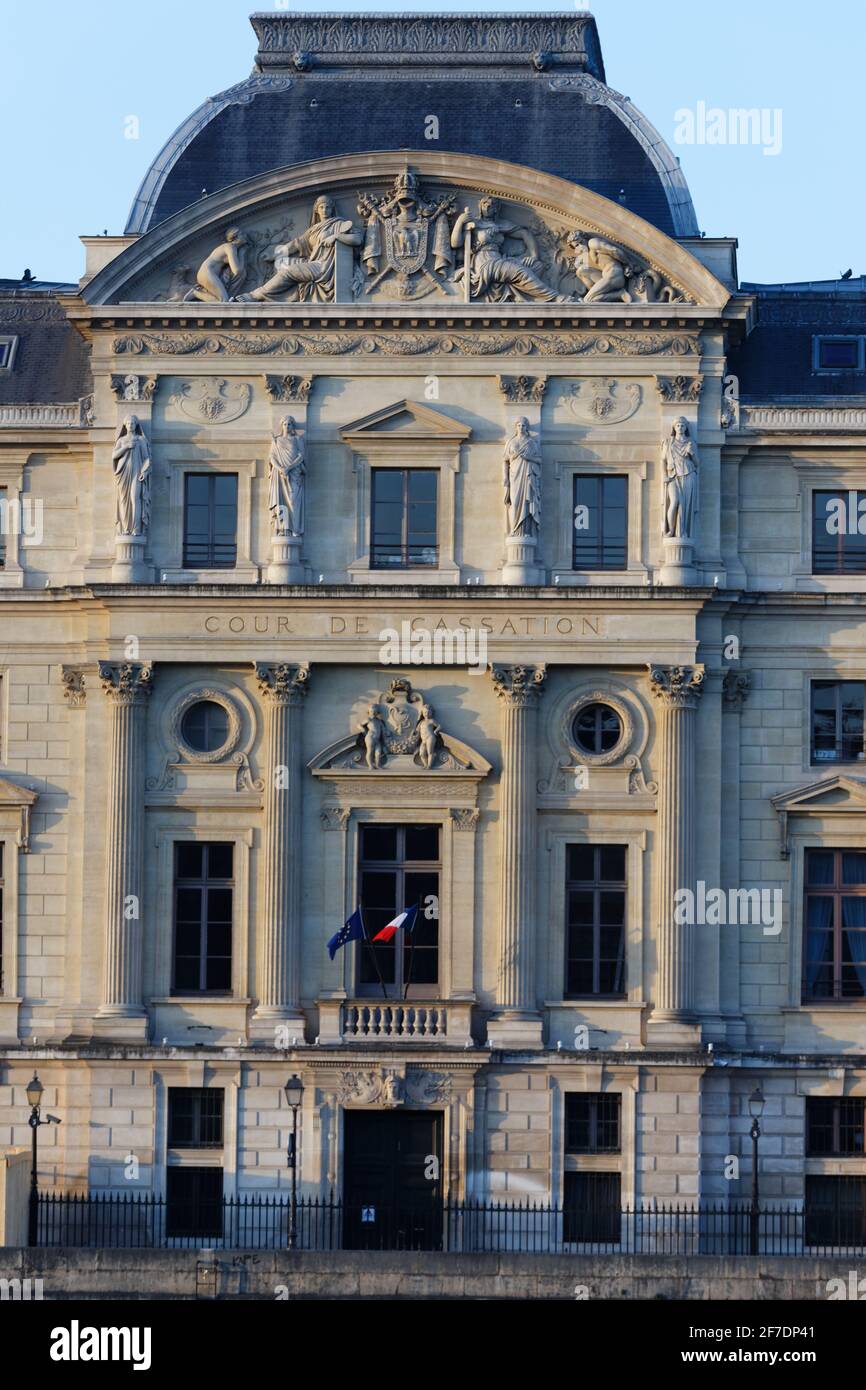 The building of Commercial Court of Paris was built in 1860-1865 Stock ...