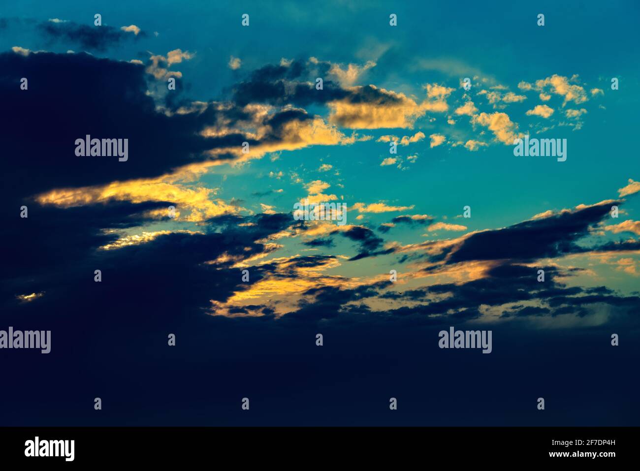 Beautiful blue sunset as background Stock Photo - Alamy