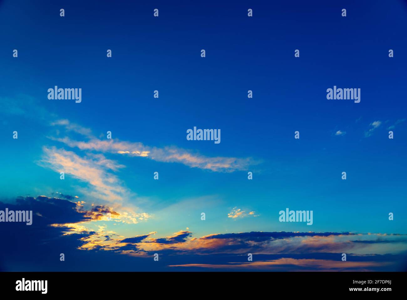 Beautiful blue sunset as background Stock Photo - Alamy