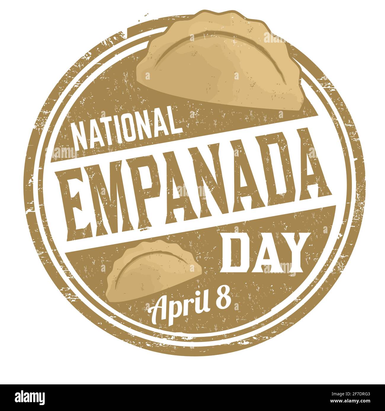 National empanada day grunge rubber stamp on white background, vector ...