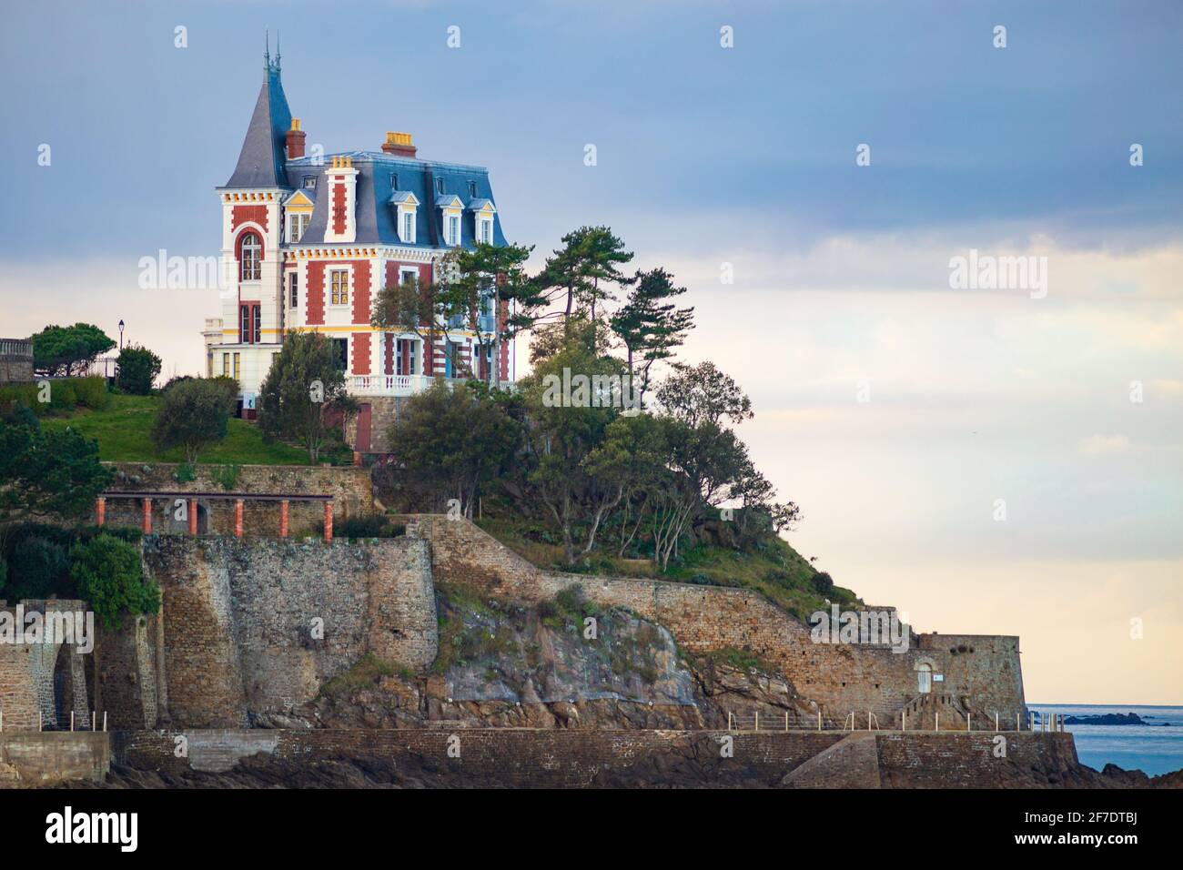 Splendid Belle Epoque house standing in Dinard, Brittany, France Stock ...
