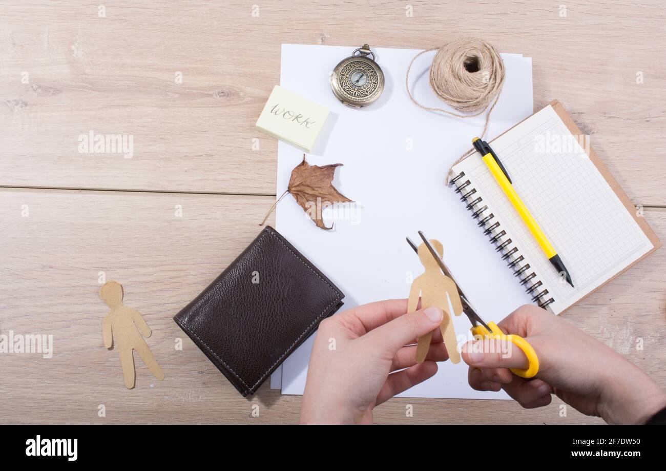 Materials and tools for hand work of art on a desk Stock Photo - Alamy