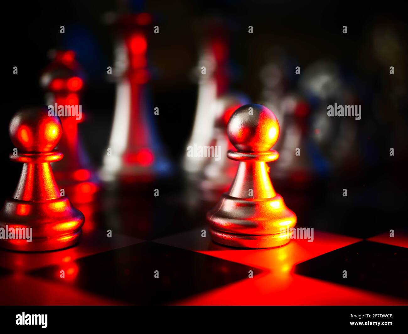 Golden chess board game. Strategy ideas concept business futuristic ...