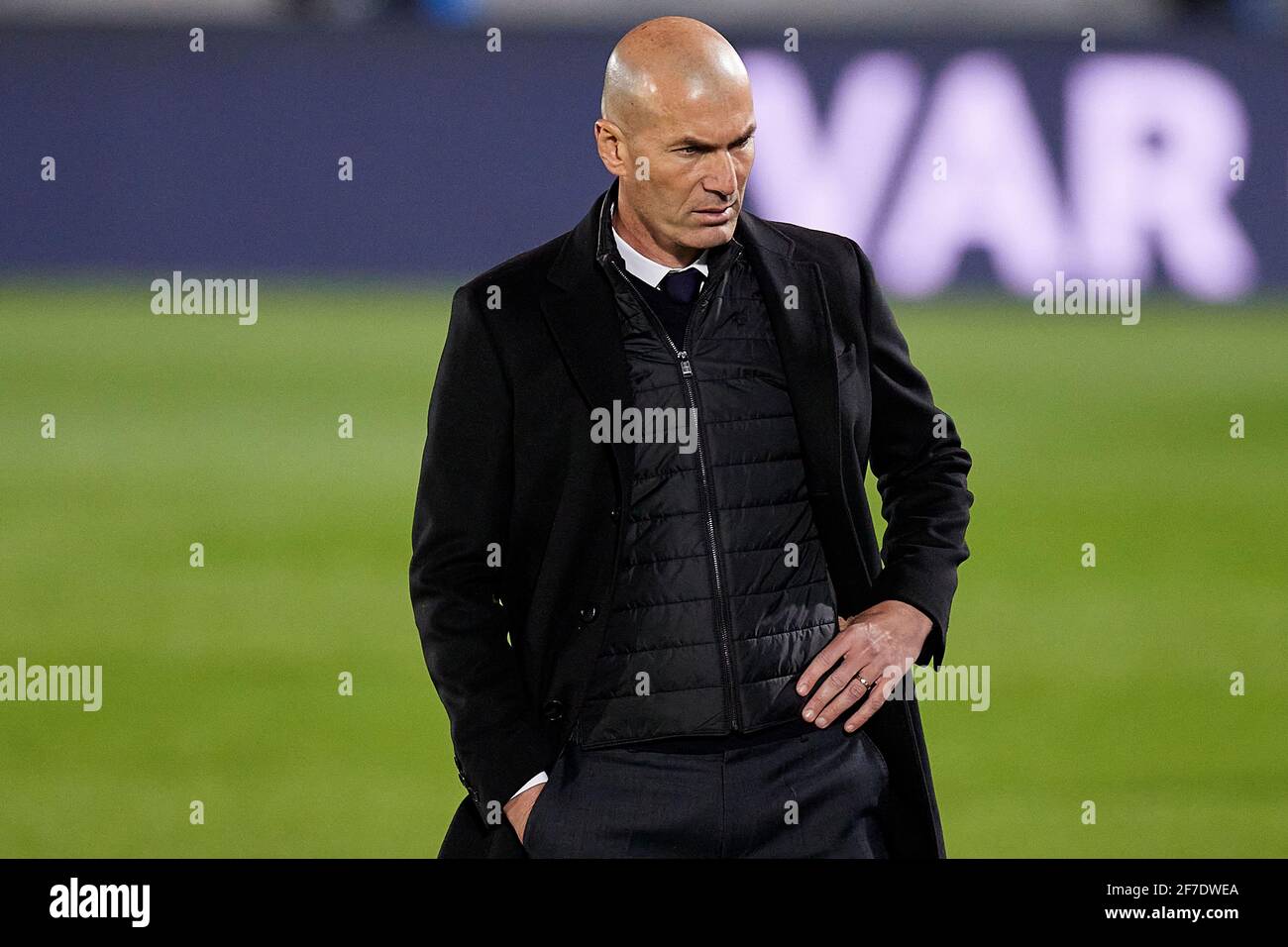 Real Madrid coach Zinedine Zidane during the Champions League match, 1/ ...