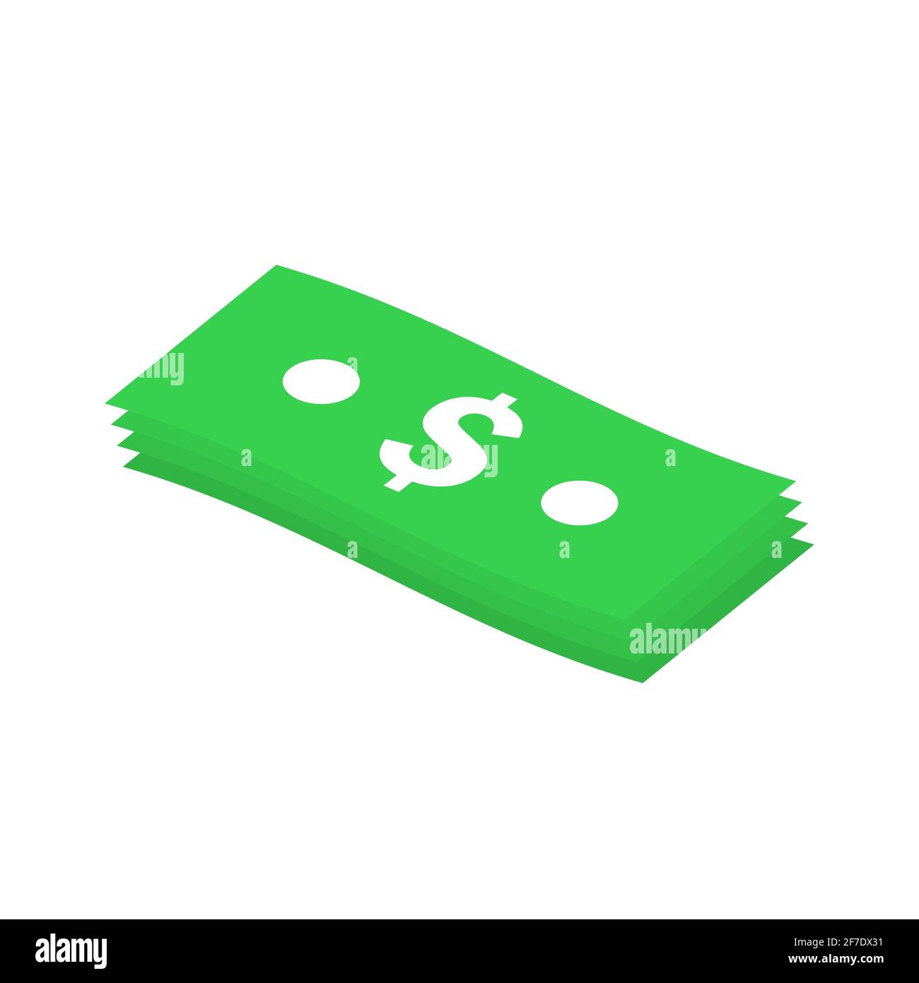 Vector stack of Dollar Bill flat icon isolated on white background ...