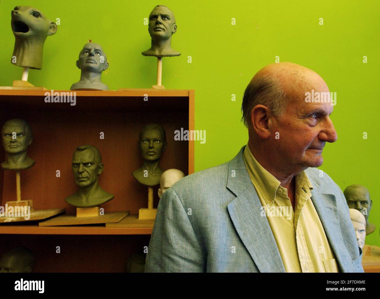 GERRY ANDERSON,CREATOR OF CAPTAIN SCARLET WITH ORIGINAL HEAD MODELS FOR ...