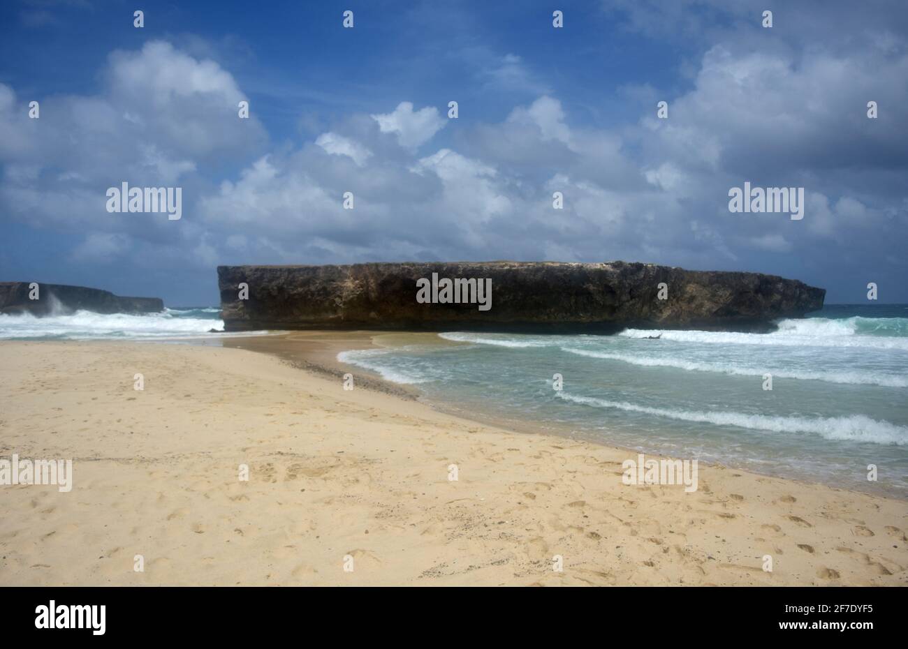 Amazing view of a large rock formation in Aruba Stock Photo - Alamy