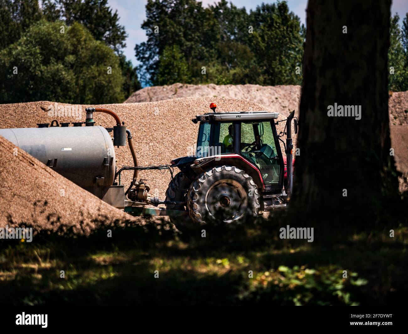 A plant for the production of crushed stone, gravel and sand. Quarry ...
