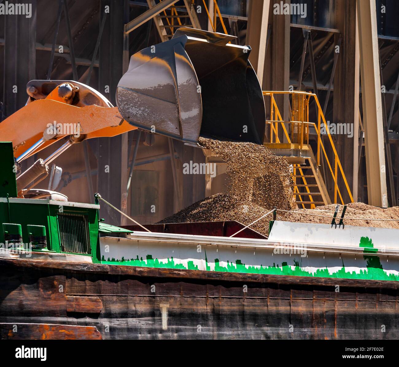 A plant for the production of crushed stone, gravel and sand. Quarry ...