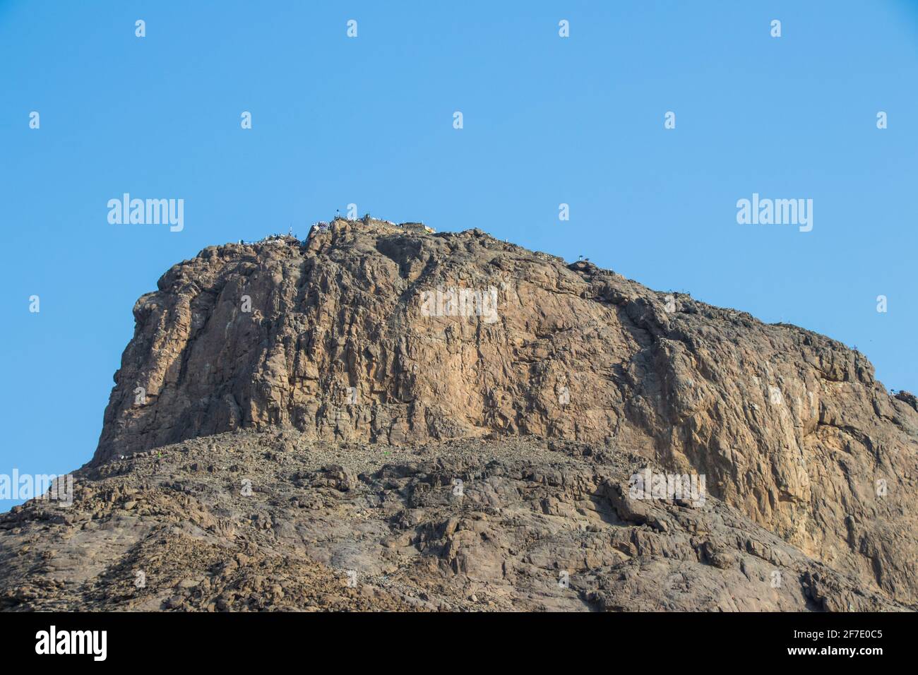 Jabal an-Nour. Magnificent view of the top of Jabal Nur, where Hira ...
