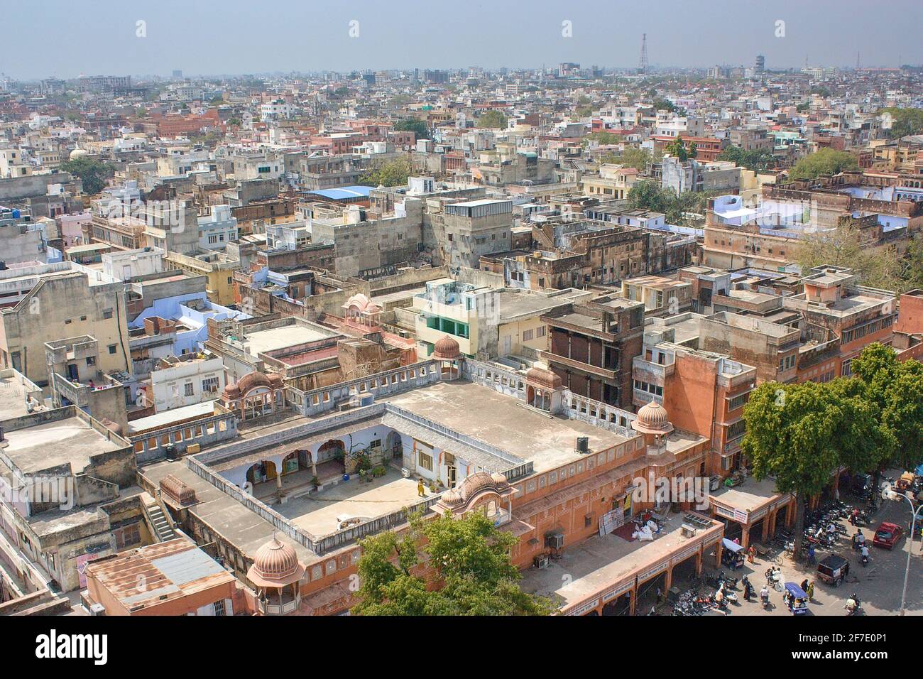 aerial view to Jaipur city, Rajasthan, India Stock Photo - Alamy