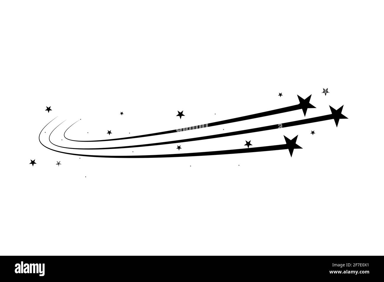 Abstract Falling Star - Black Shooting Star with Elegant Star Trail on ...