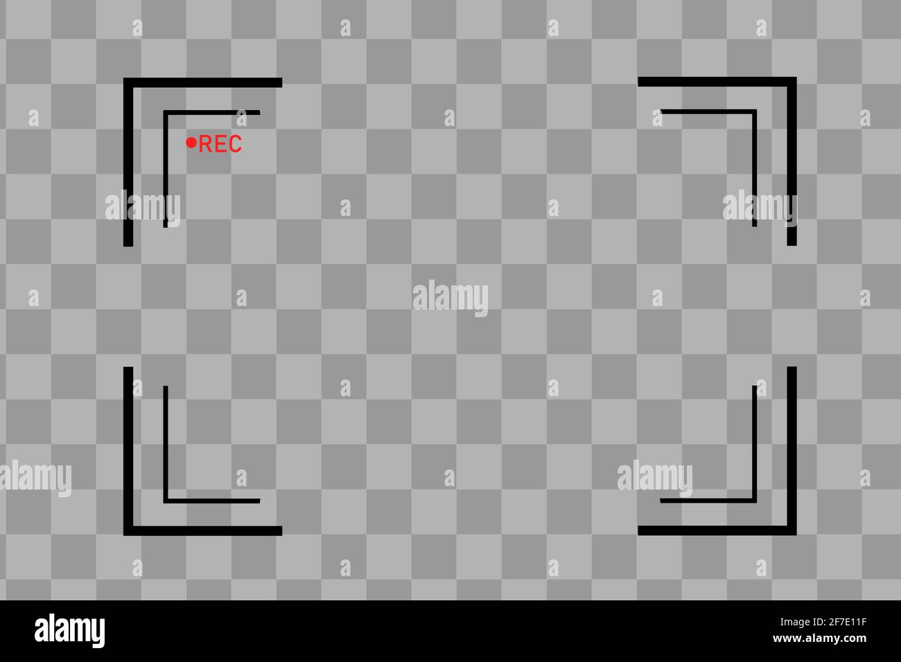 Viewfinder frame of the VCR digital display camera vector frame with ...