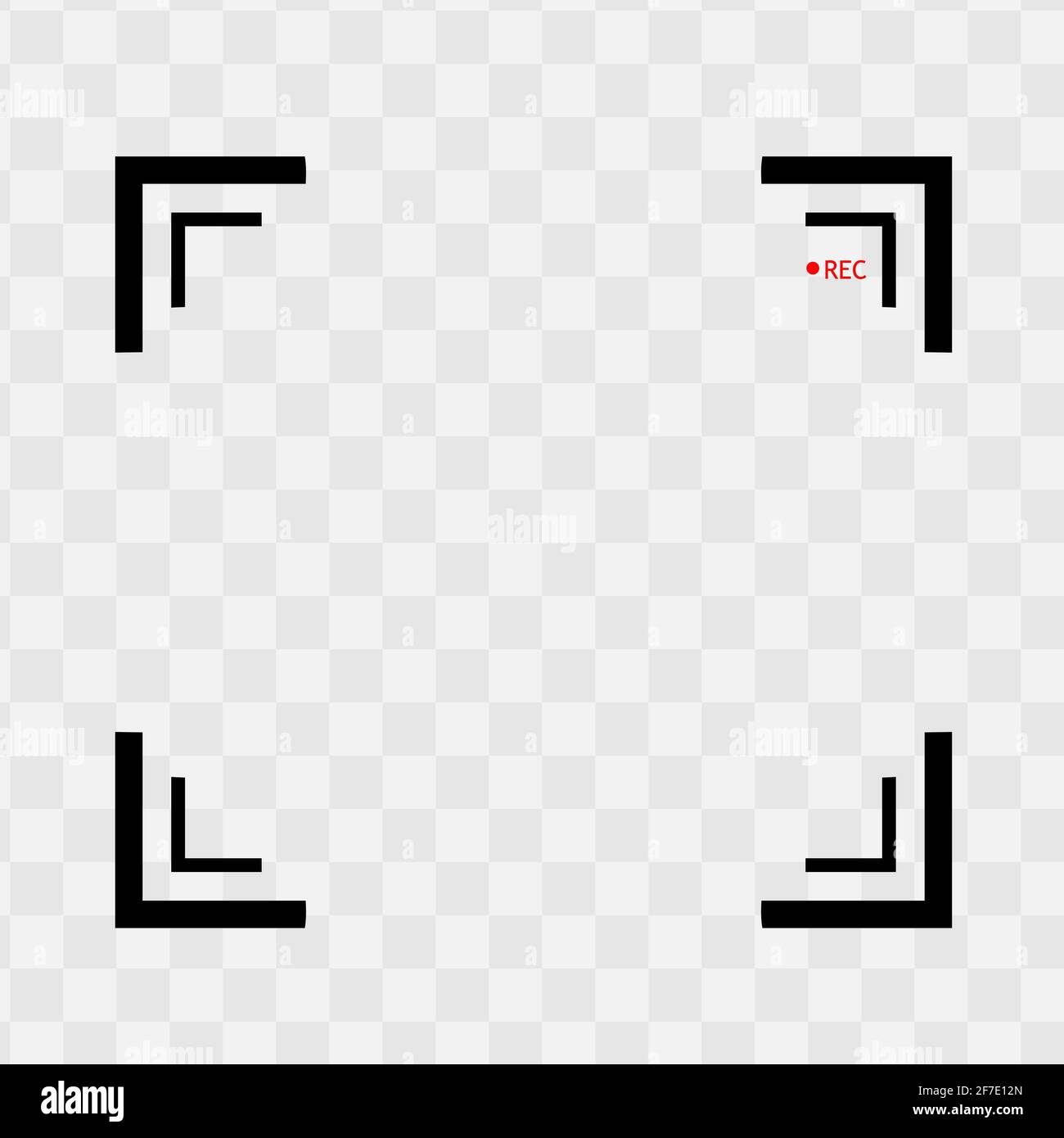 Viewfinder frame of the VCR digital display camera vector frame with ...