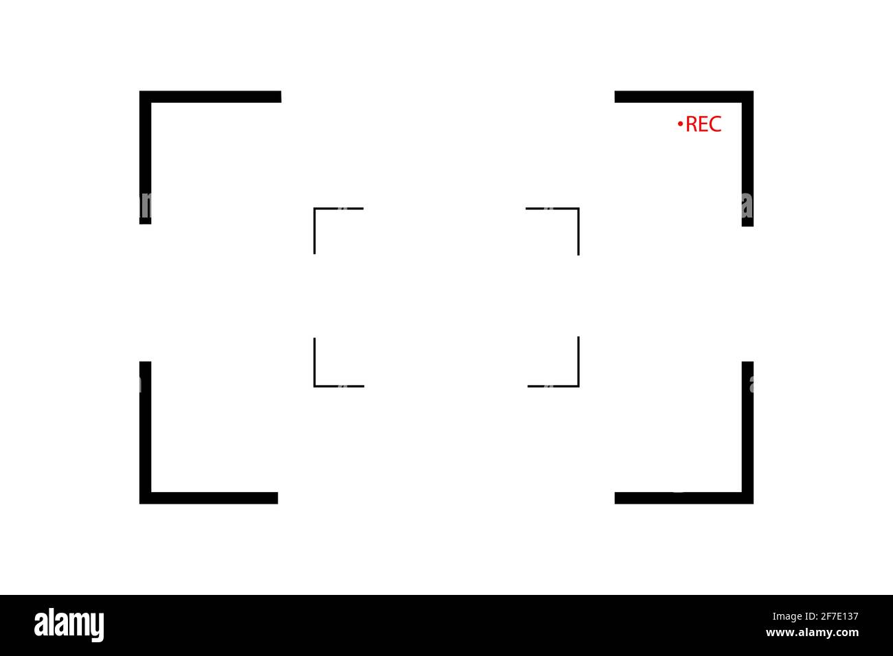 Viewfinder frame of the VCR digital display camera vector frame with ...