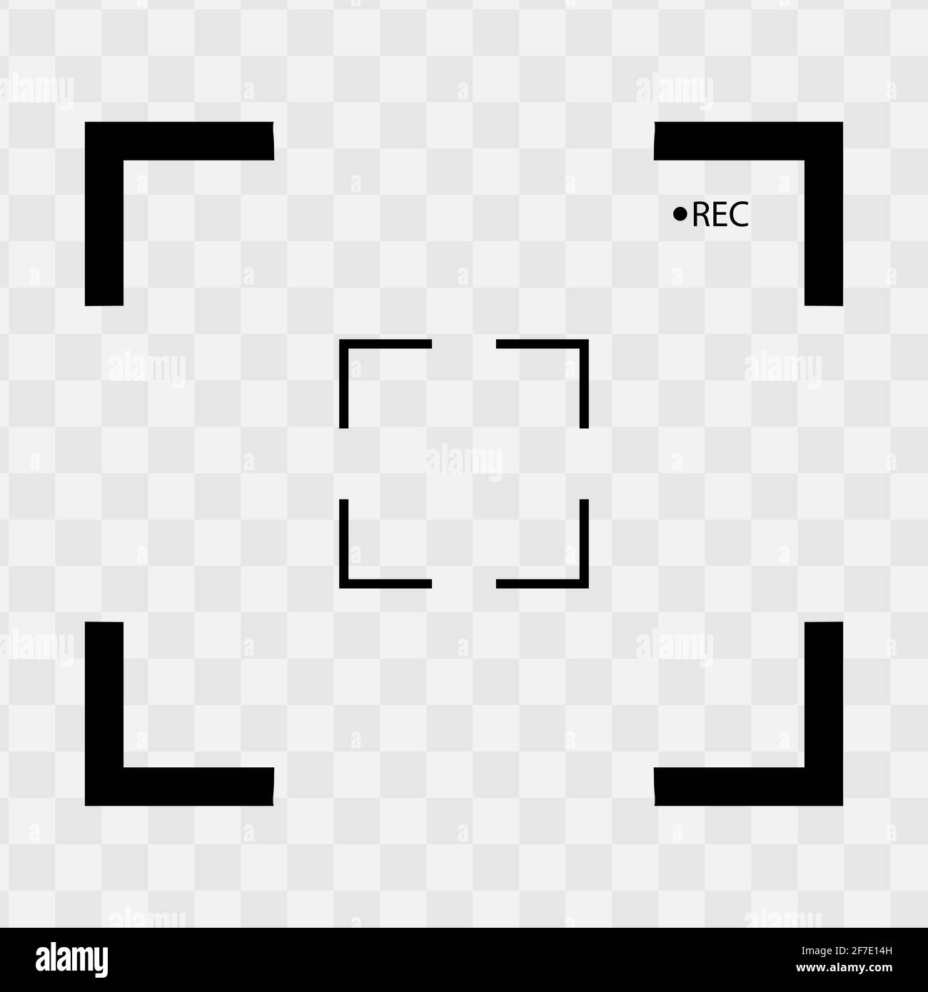 Viewfinder frame of the VCR digital display camera vector frame with ...