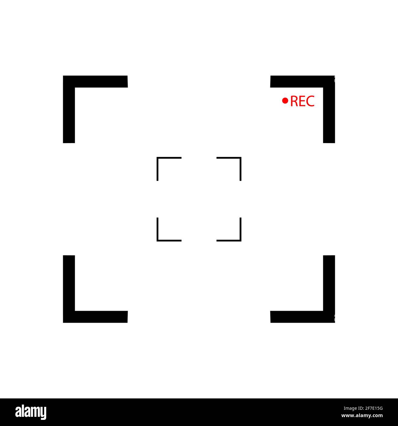 Viewfinder frame of the VCR digital display camera vector frame with ...