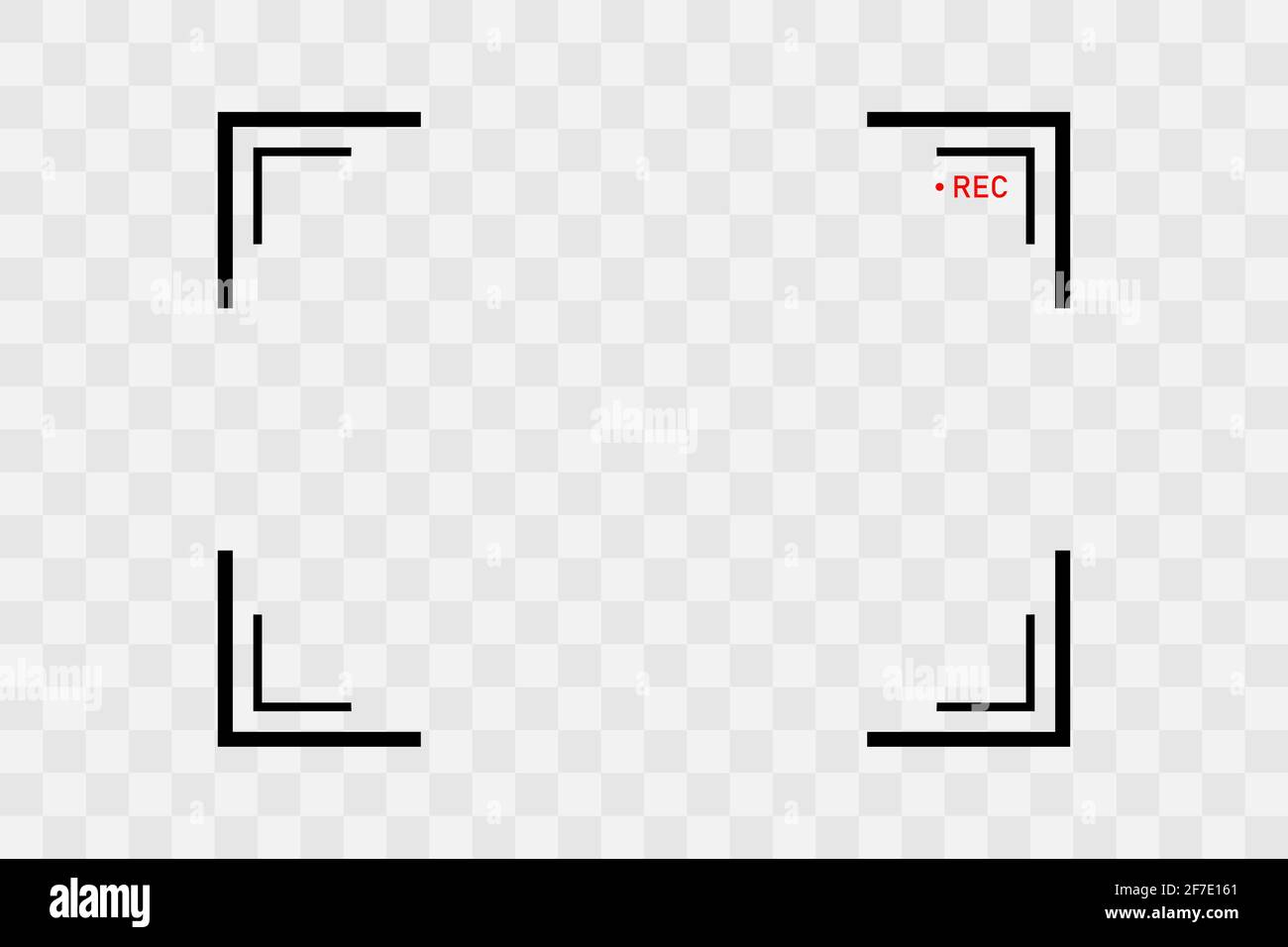 Viewfinder frame of the VCR digital display camera vector frame with ...